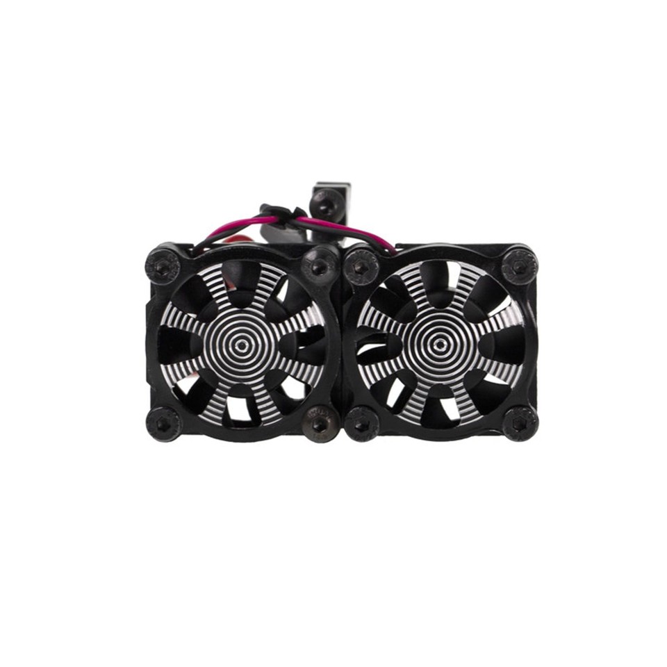 5-10V Motor Heatsink Dual Cooling Fan For Axial SCX10 Traxxas TRX4 RC ...