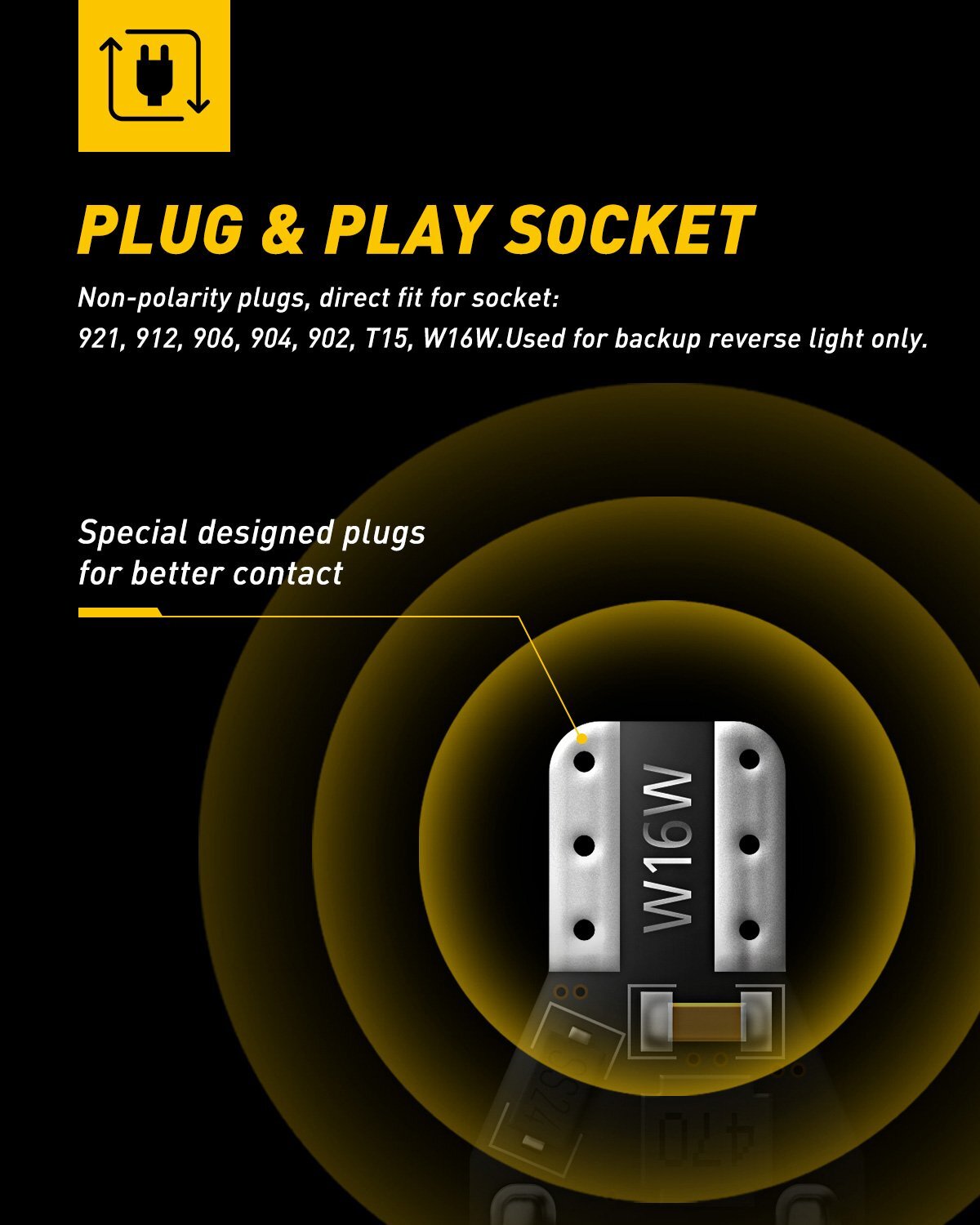 2835 15SMD 921 904 LED Reverse Backup Light Bulb 2400LM 6000K Super ...