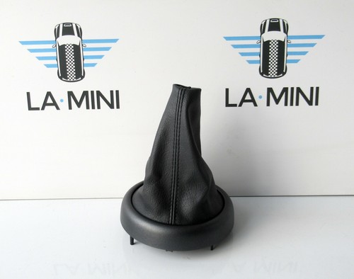Genuine Used MINI Black Leather & Grey Surround Gear Gaiter for R50 R52 ...