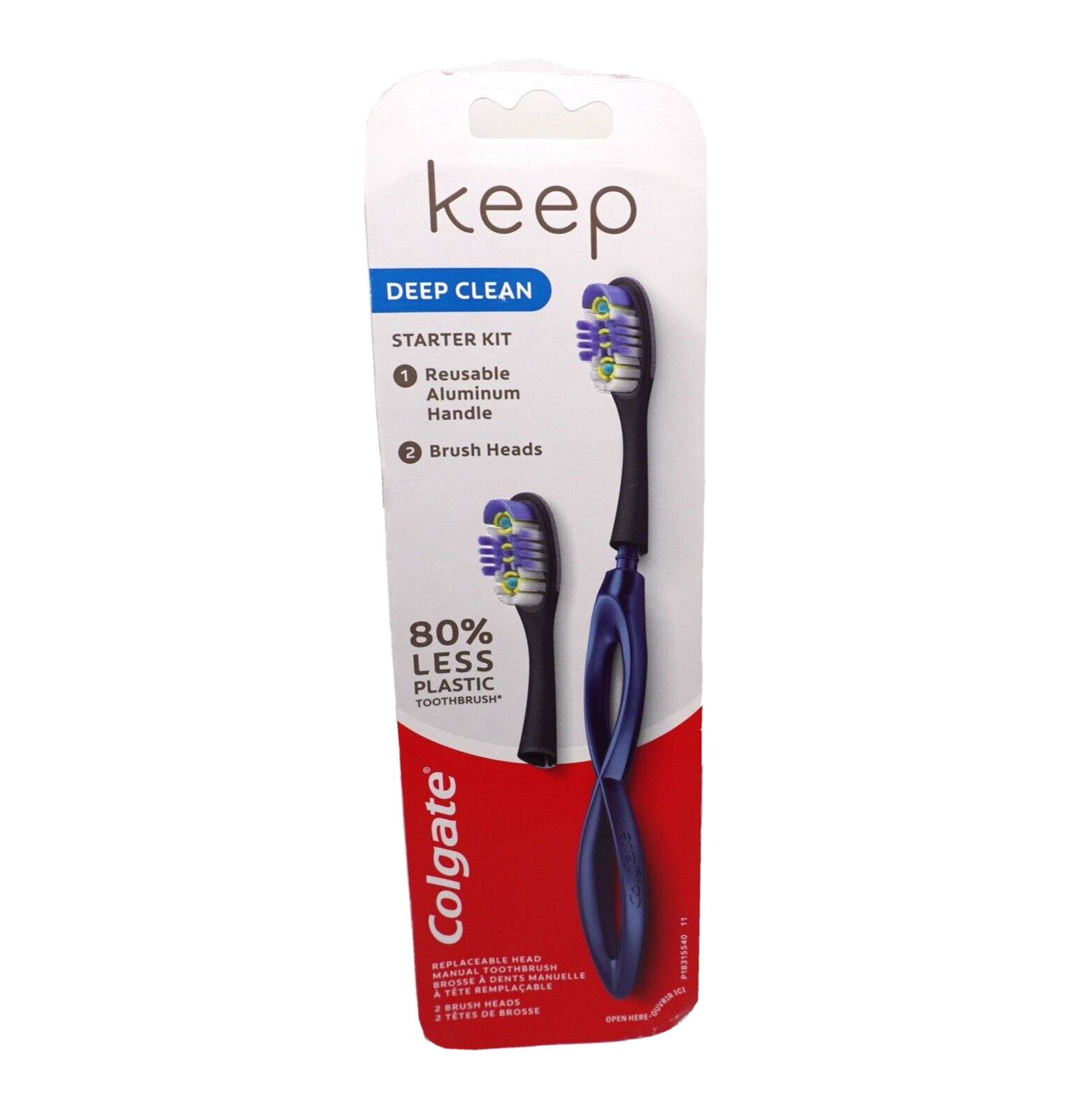 * Colgate Keep * - Deep Clean Starter Kit Aluminum Handle + 2 Brush ...