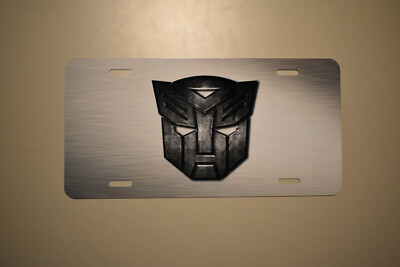 "BLEMISHED" Prop License Plate - Transformers Grey Silver Metal | eBay