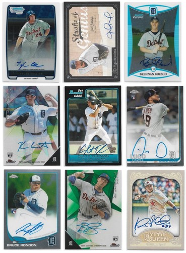 19-Card Detroit Tigers Autograph Lot RCs Serial #'d & Lots More! Auto ...