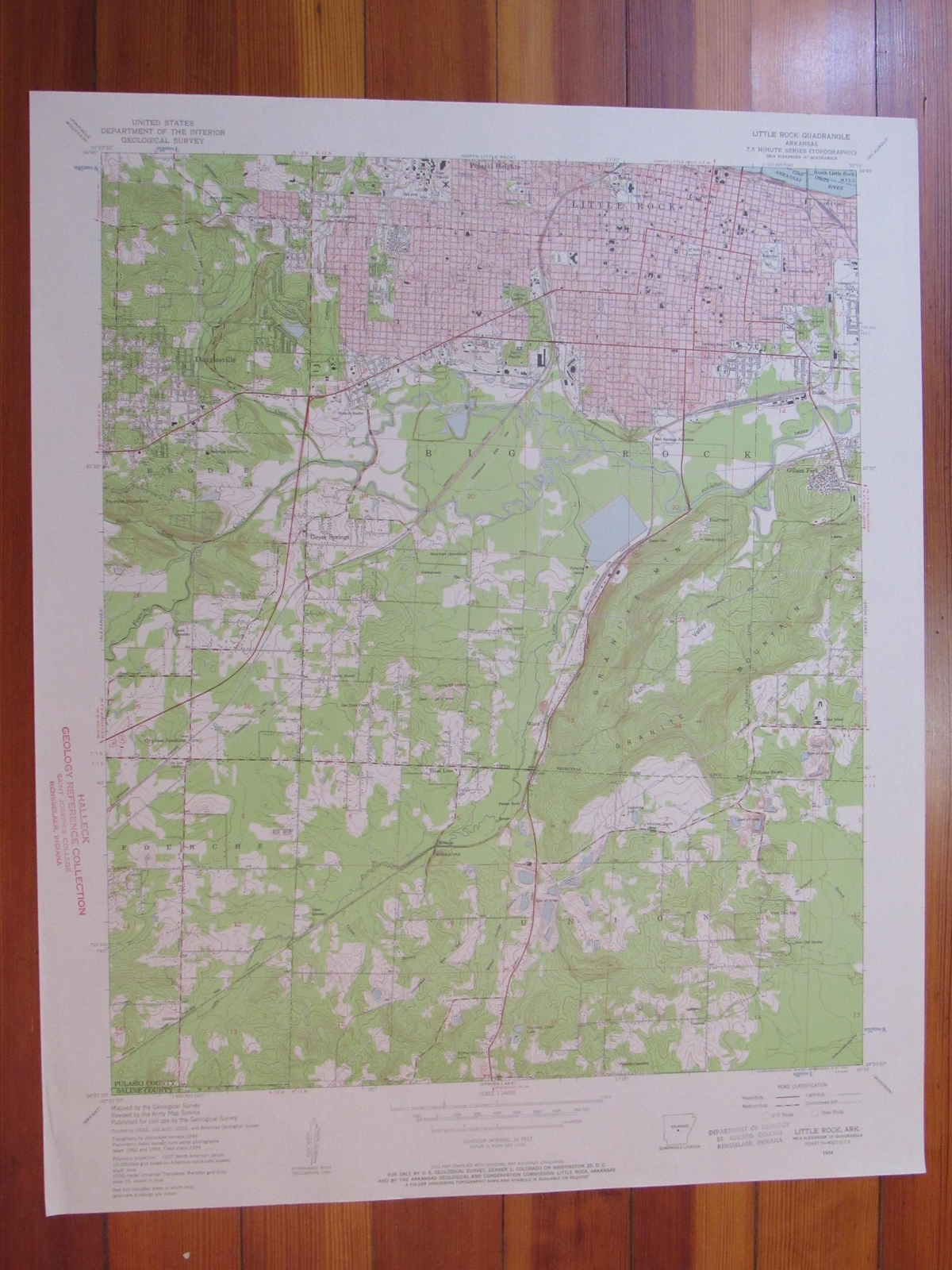 Little Rock Arkansas 1957 Original Vintage USGS Topo Map | eBay
