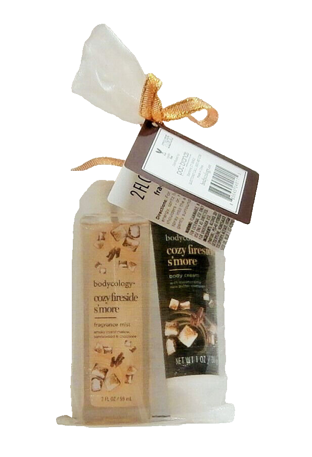 Bodycology Cozy Fireside S'more Fragrance Mist SET +1 purse Size mist ...