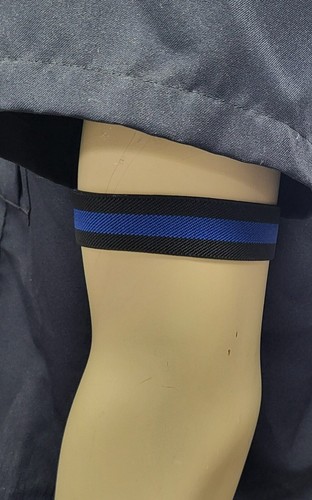 Set of 2 - Police Support Blue Line Reversible Mourning Arm Bands | eBay