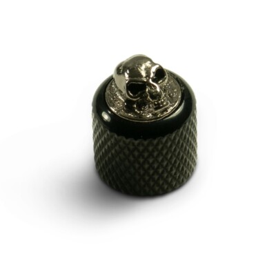 Q-Parts Knobs With Angry Skull Inlay Mini dome Black QPAS-MDB | eBay