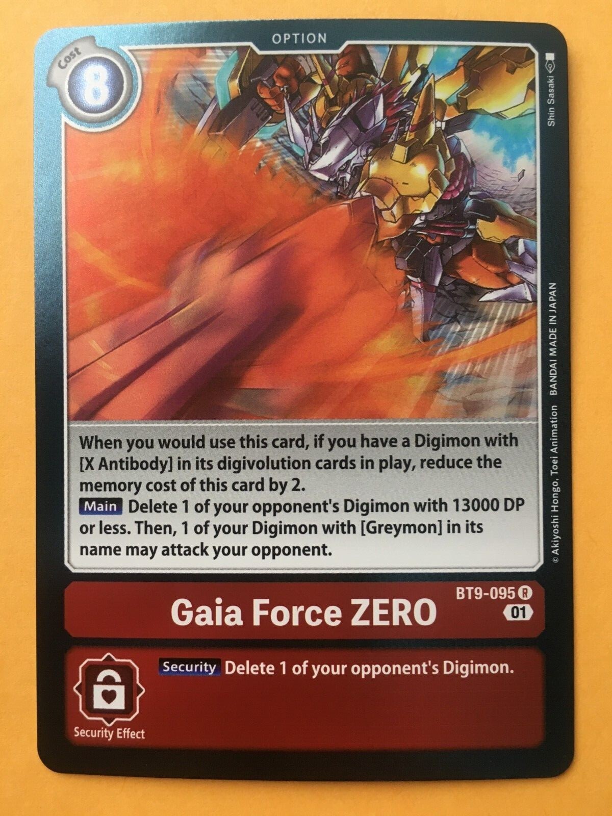 Gaia Force ZERO BT9-095 R Digimon CCG | X Record Near Mint English | eBay
