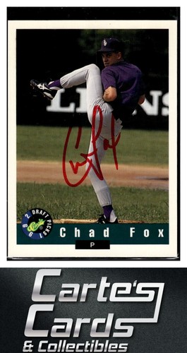 Chad Fox 1992 Classic Draft Picks #100 Cincinnati Reds TTM/IP Signed ...