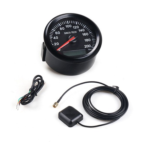 12V / 24V 85mm 0-200KM/H GPS Waterproof Digital Speedometer Gauge Car ...