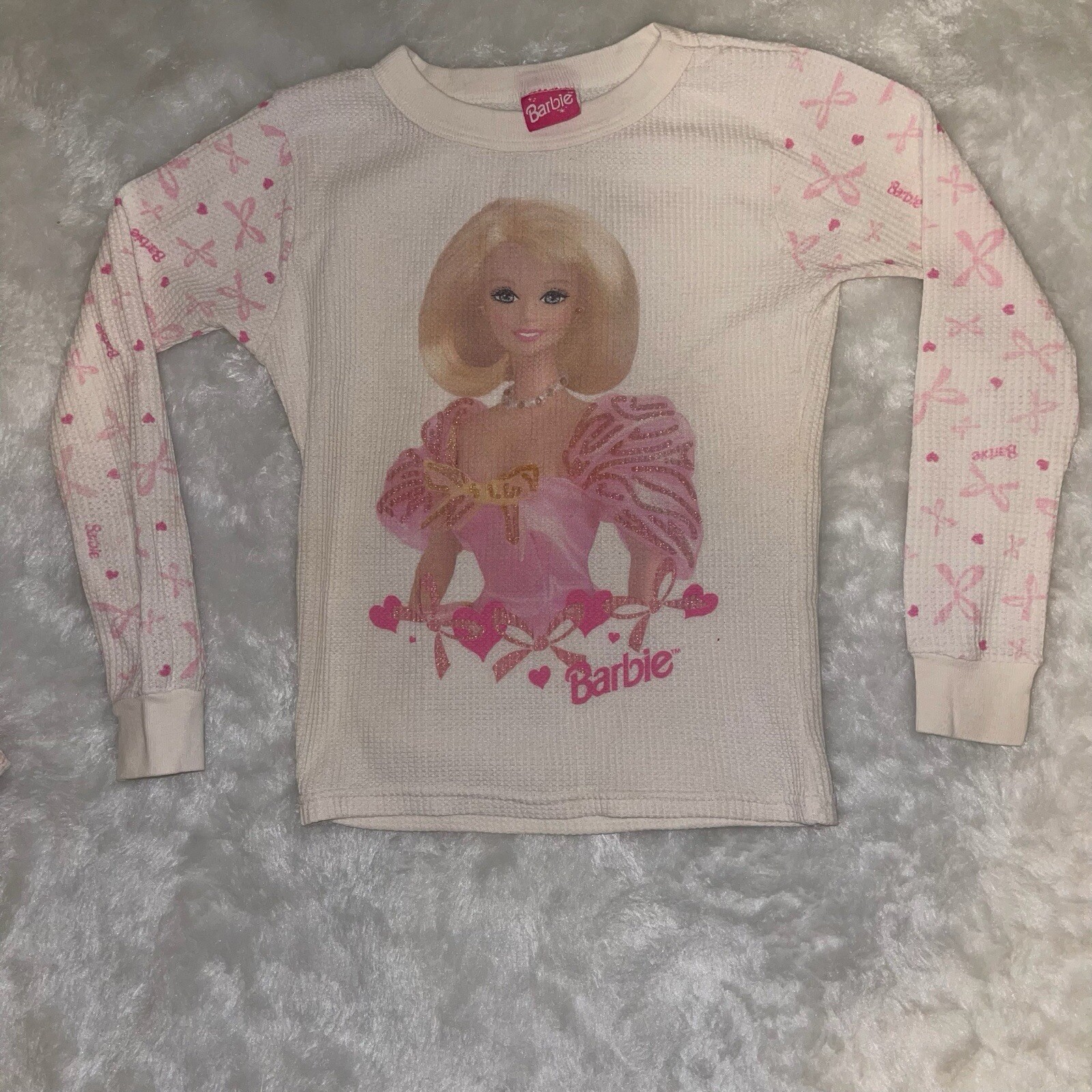 Vintage 1998 Rare Girls Barbie Pajama Set Outfit Size… - Gem