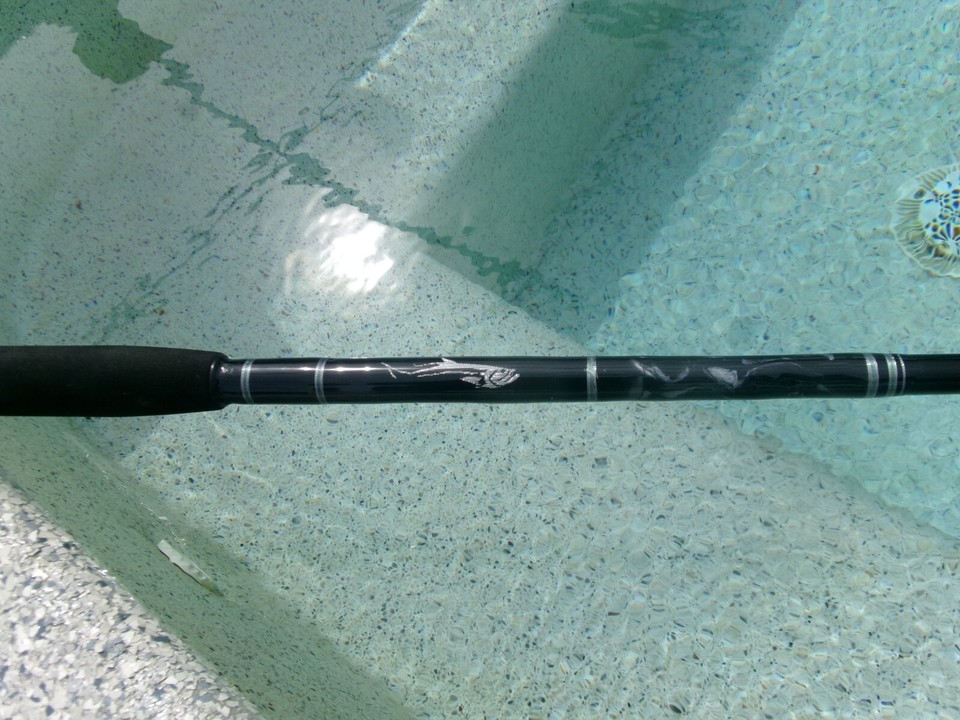 New, custom built, 7'6", 20-40 lb. spinning rod w/hand-woven Tarpon ...