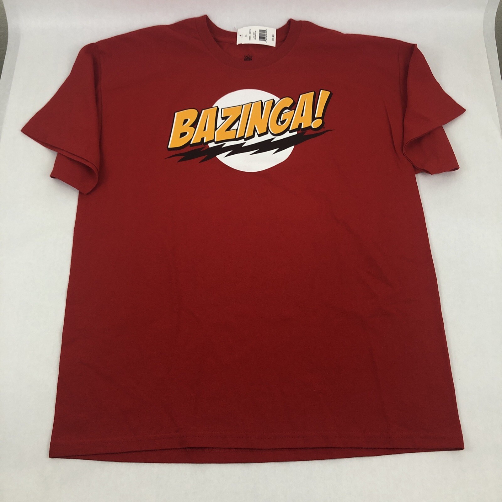 Big Bang Theory XL Bazinga! Red Sheldon Cooper T-Shirt By Ripple ...