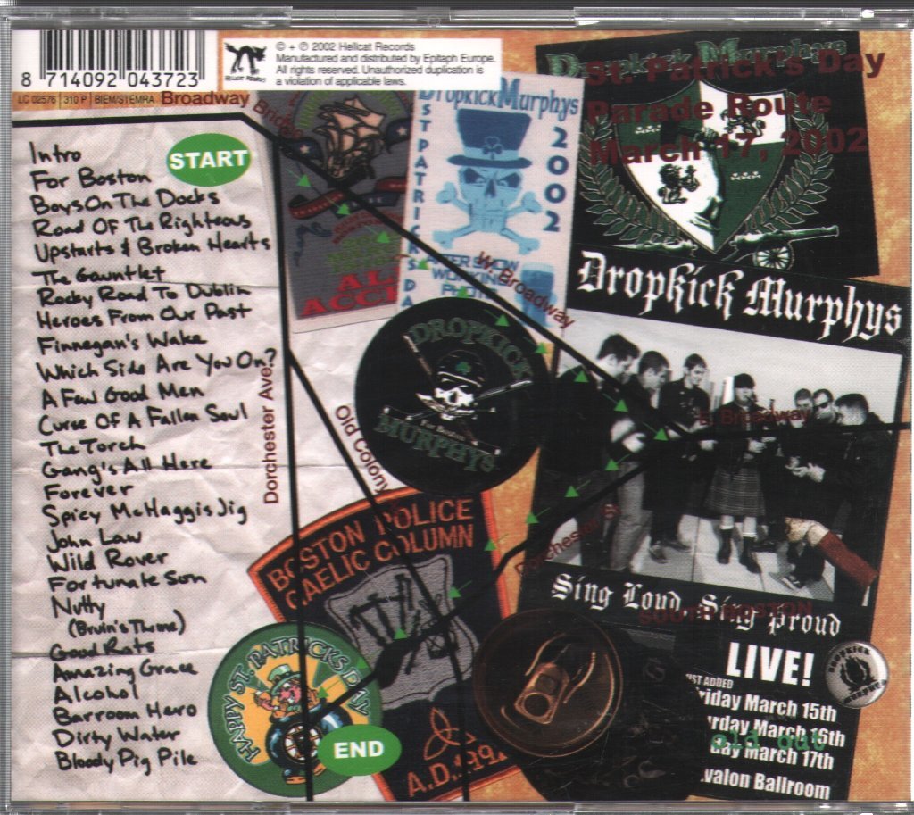 Dropkick Murphys Live On St. Patrick's Day CD Europe Hellcat 04372 | eBay