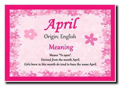 April Personalised Name Meaning Jumbo Magnet | eBay UK