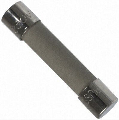 (5 PCS)-Ceramic Fuse , BK/ABC-2, Bussmann, 2A 250V , 3AB, 3AG, 1/4" x 1 ...