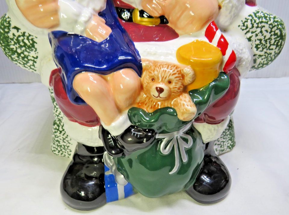 Vintage “Santa’s Toy Shop” Ceramic Christmas Cookie Jar JCPenney ...