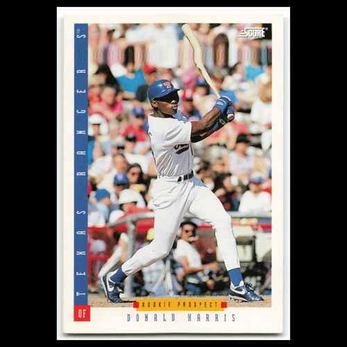 Donald Harris Rookie #254 1993 Score Texas Rangers Baseball Card MLB NM ...