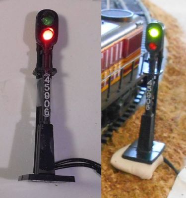 HO Signals Light Kit: Manual operation Green/Red LEDs,switch & 9V ...