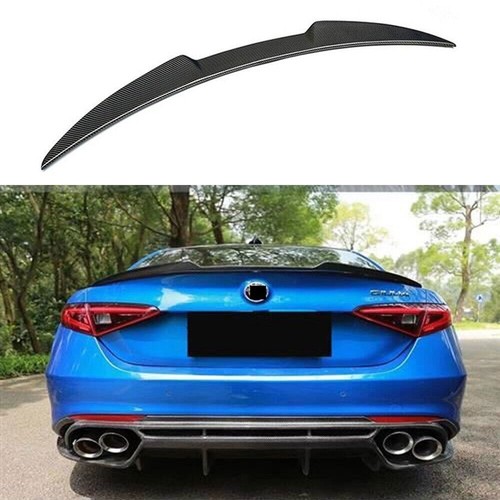 Rear spoiler for Alfa Romeo Giulia 2017-2023 Carbon fiber Wind lip QV ...