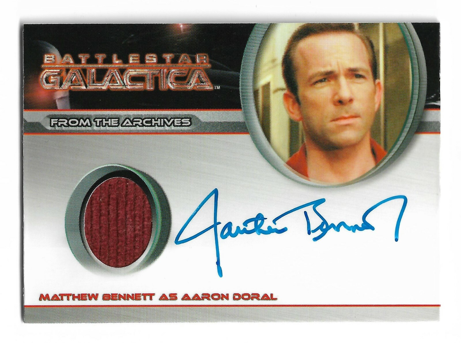 Battlestar Galactica Season 4 Costume Autograph Matthew Bennett as ...