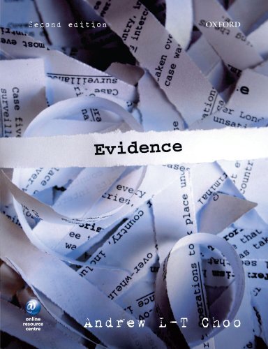Evidence By Andrew Choo 9780199239740| eBay