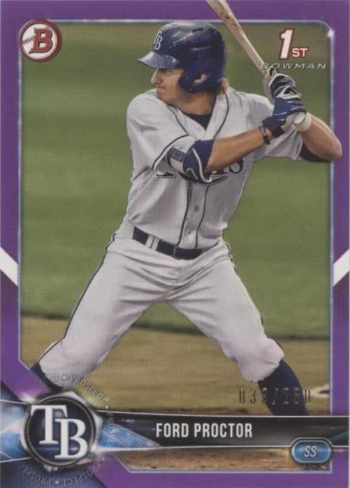 2018 Bowman Draft - Ford Proctor #BD-105 Purple /250 (RC) for sale ...