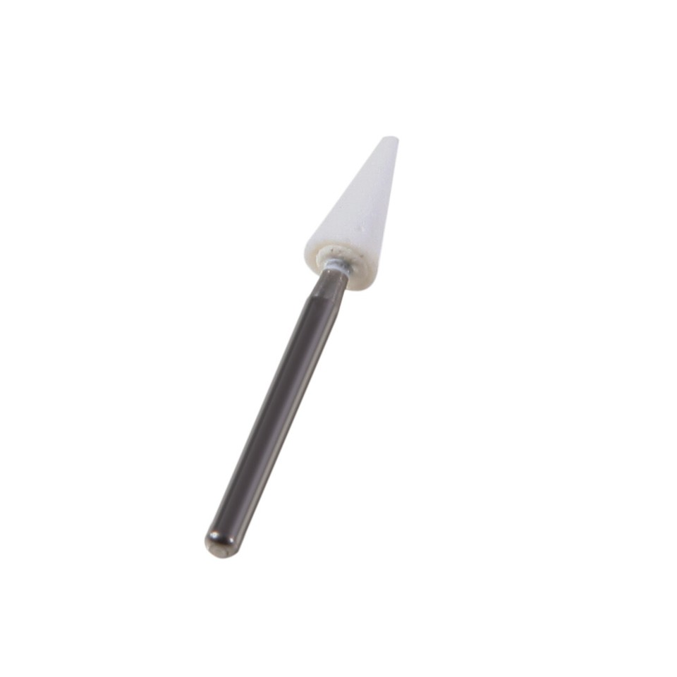 Dental White Stone Flame Mounted Polishing Burs- FG 12/pks Abrasion ...