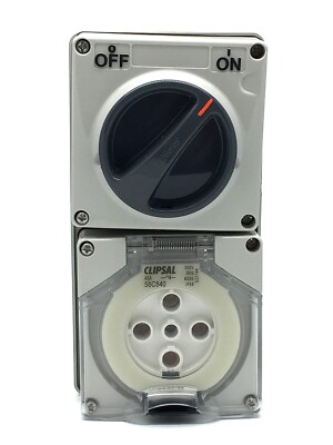Clipsal Weatherproof ON/OFF Switched Socket Outlet 500V 32A, 54% OFF