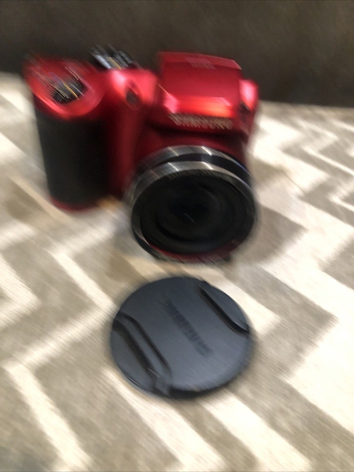 SAMSUNG MODEL WB100 HD DIGITAL CAMERA 16.2MP / 26x ZOOM in RED FULLY ...