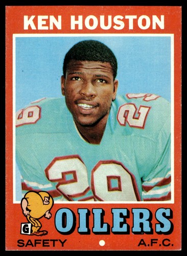 1971 Topps FOOTBALL Ken Houston #113 Oilers ROOKIE HOF HIGH GRADE ...