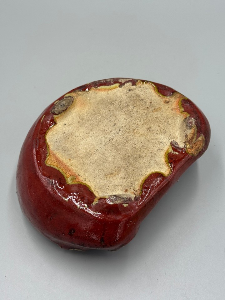 Antique 20th c. Chinese Shiwan Pottery Chinese Clay Red Glazed Crab ...