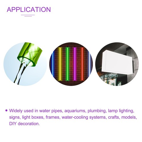 194mm x 200mm 4" Clear Acrylic Pipe Rigid Plastic Tubing for Plumbing ...