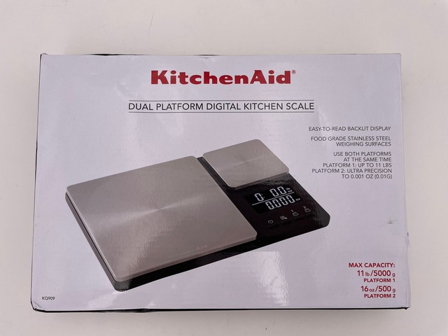 KitchenAid KQ909 Dual Platform Digital Kitchen Scale 11 Pound Capacity ...