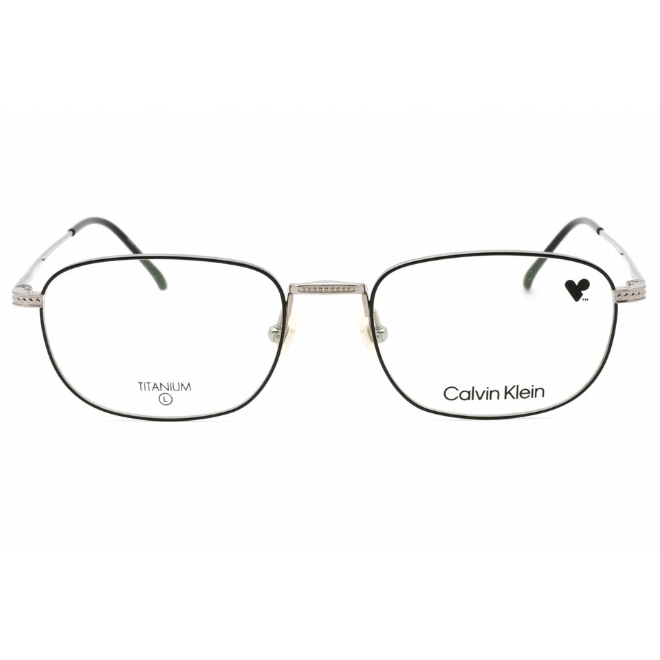Calvin Klein Men's Eyeglasses Black Titanium Rectangular Frame CK23112T ...