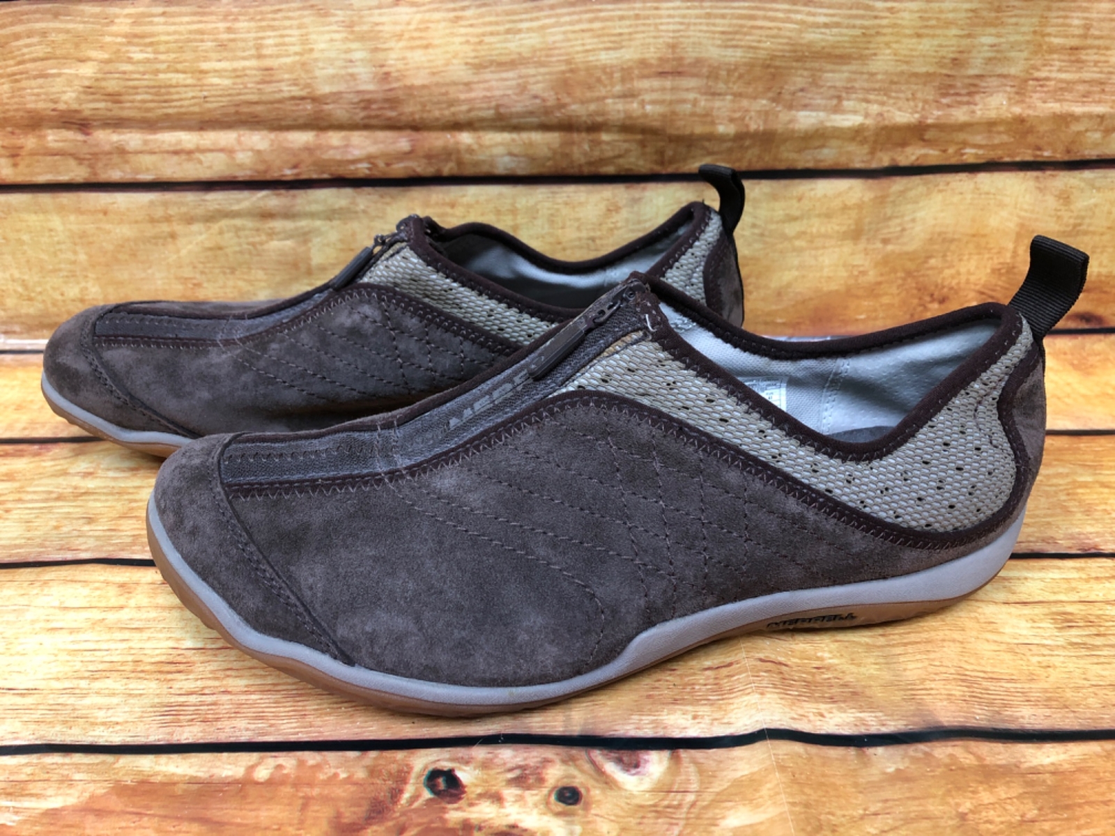 Merrell Lorelei Espresso Leather Front Zip Shoes J687… - Gem