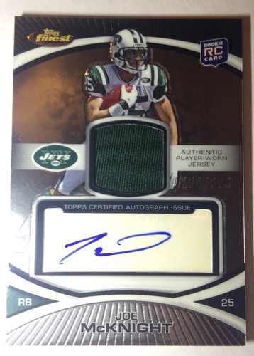 2010 Topps Finest - Joe McKnight #111 Rookie Patch Autographs /350 (AU ...