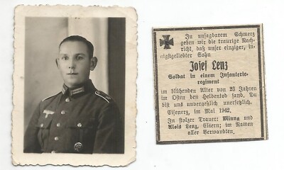 German WW2 -- Soldier Death Notice ** ORIGINAL ** 1942 | eBay