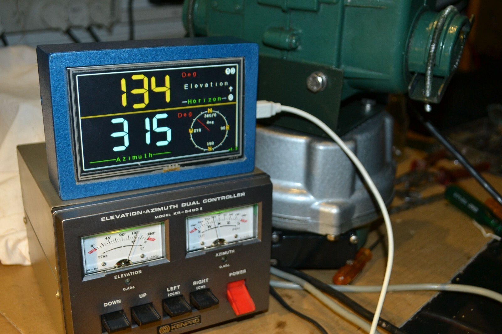 Digital Readout for Yaesu antenna rotors controllers-K-400, G5400 ...