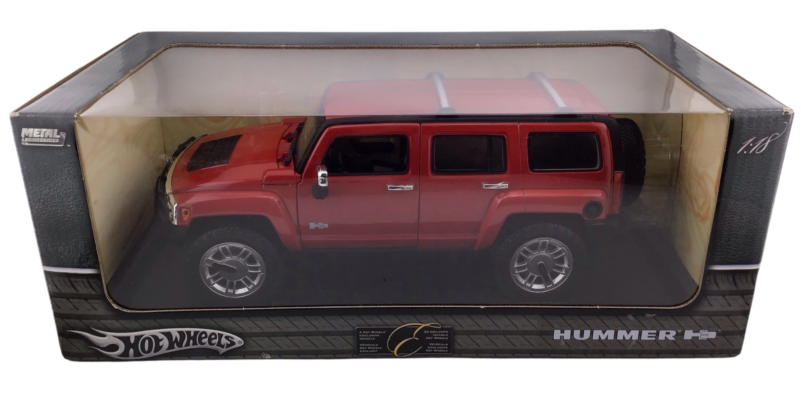 Hot Wheels Die-Cast Metal Collection RED HUMMER H3 1:18 Scale FAST FREE ...