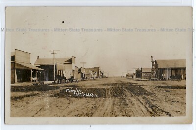 Main Street, stores, Partridge, Kansas; Reno history photo postcard ...
