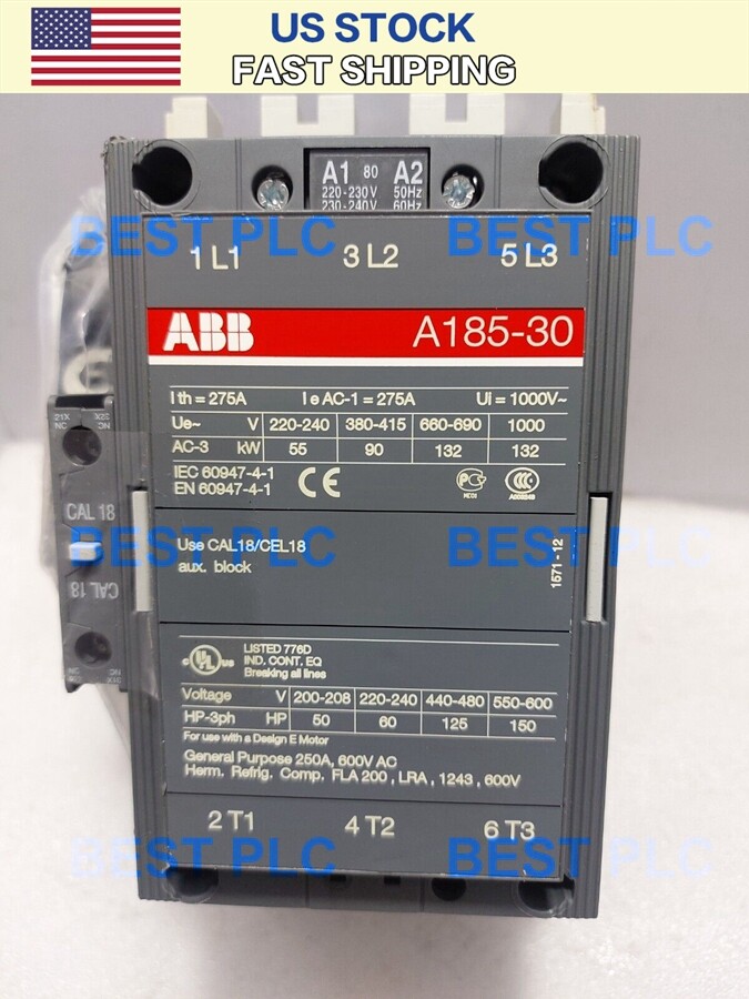 1PCS NEW ABB A185-30 A185-30-11 AC CONTACTOR | eBay