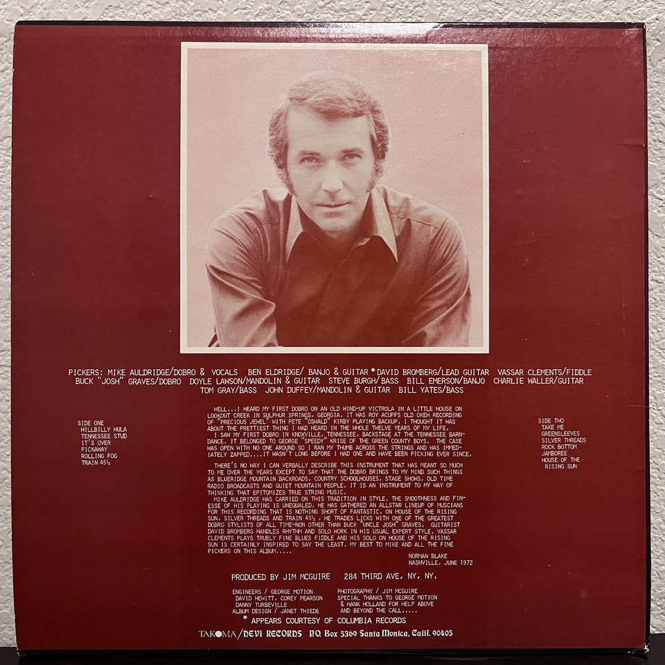 MIKE AULDRIDGE - Dobro (Tahoma) - 12" Vinyl Record LP - EX | eBay