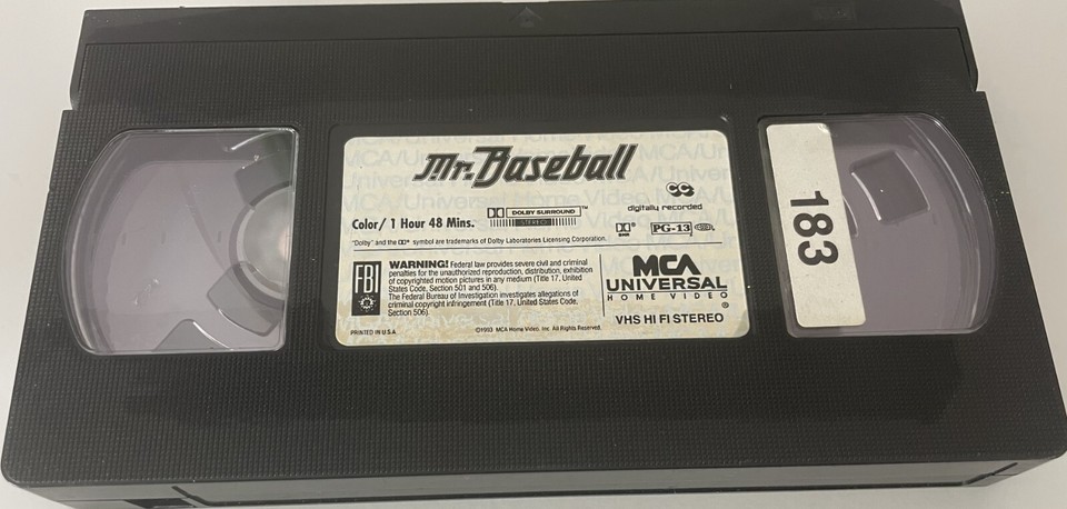 Mr. Baseball (VHS Tape), MCA Universal Home Video, 1993. | eBay
