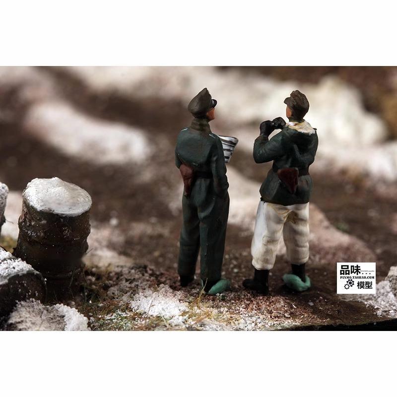 Homemade 1/72 German Winter Battlefield 2 Soldier Finished Painted ...