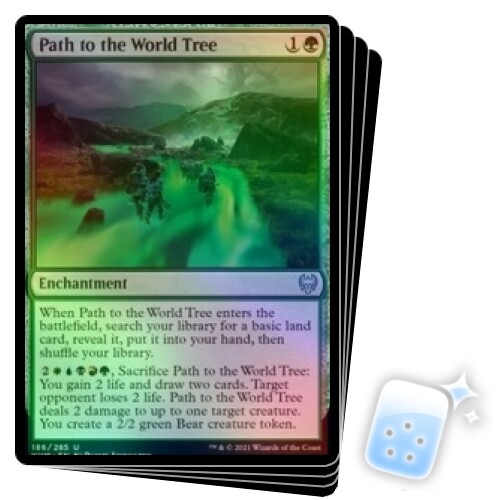 Foil Path To The World Tree X4 M/NM Magic: The Gathering MTG Kaldheim ...