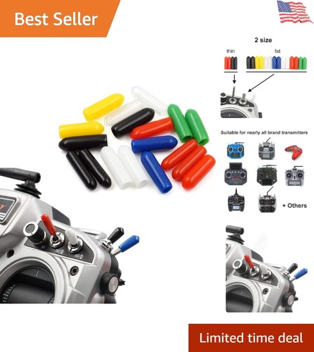 Pack of 18 Anti-Slip Rubber Caps for RC Transmitters - Enhance Comfort ...