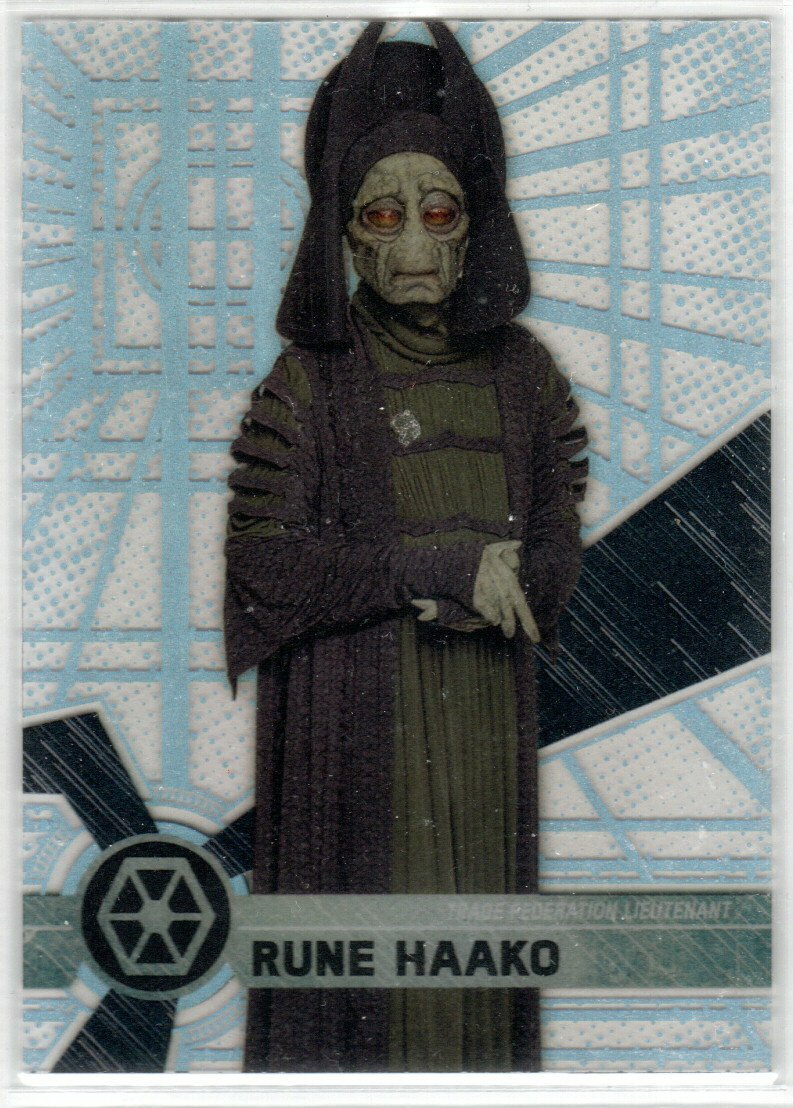 STAR WARS 2017 TOPPS HIGH TEK #21 RUNE HAAKO FORM 1 PATTERN 1 DS TRENCH ...