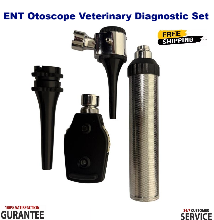 New ENT Otoscope Ophthalmoscope Diagnostic Set Veterinary Pet Kit CE ...