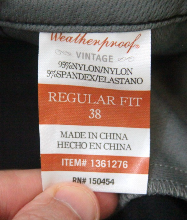 XL Weatherproof Black Nylon Spandex Dress Shorts Flat Front 38" X 10 ...