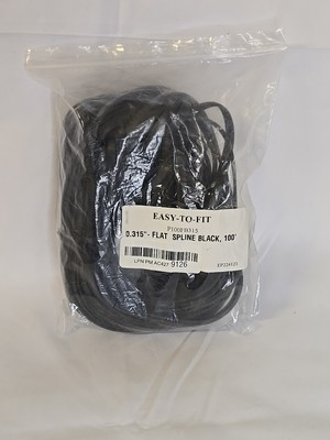 Flat Screen Spline 0.315 Width Vinyl Screen Spline Black Flat Bottom ...